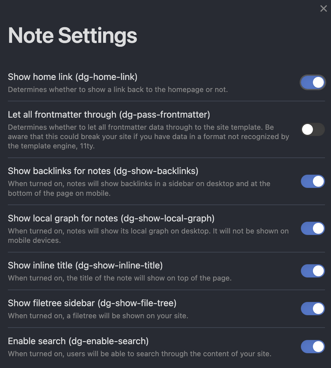 03 Note settings